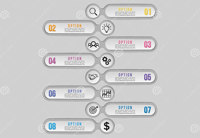 Vector Infographic Design Template with Options Steps and Marketing ...