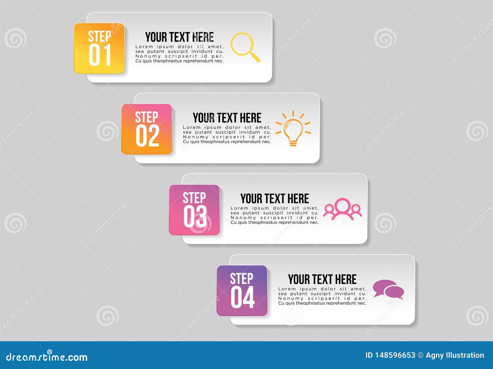 Vector Infographic Design Template with Options Steps and Marketing ...