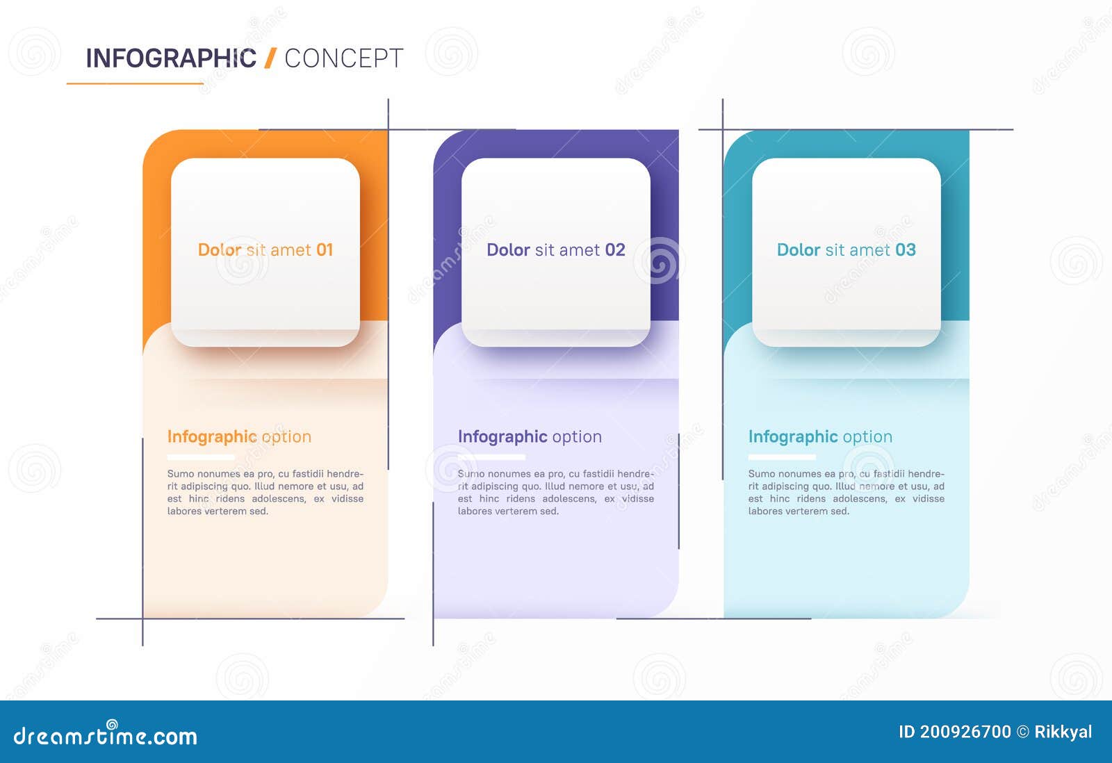 Vector Infographic Design Template. Three Options, Steps, Levels Stock ...