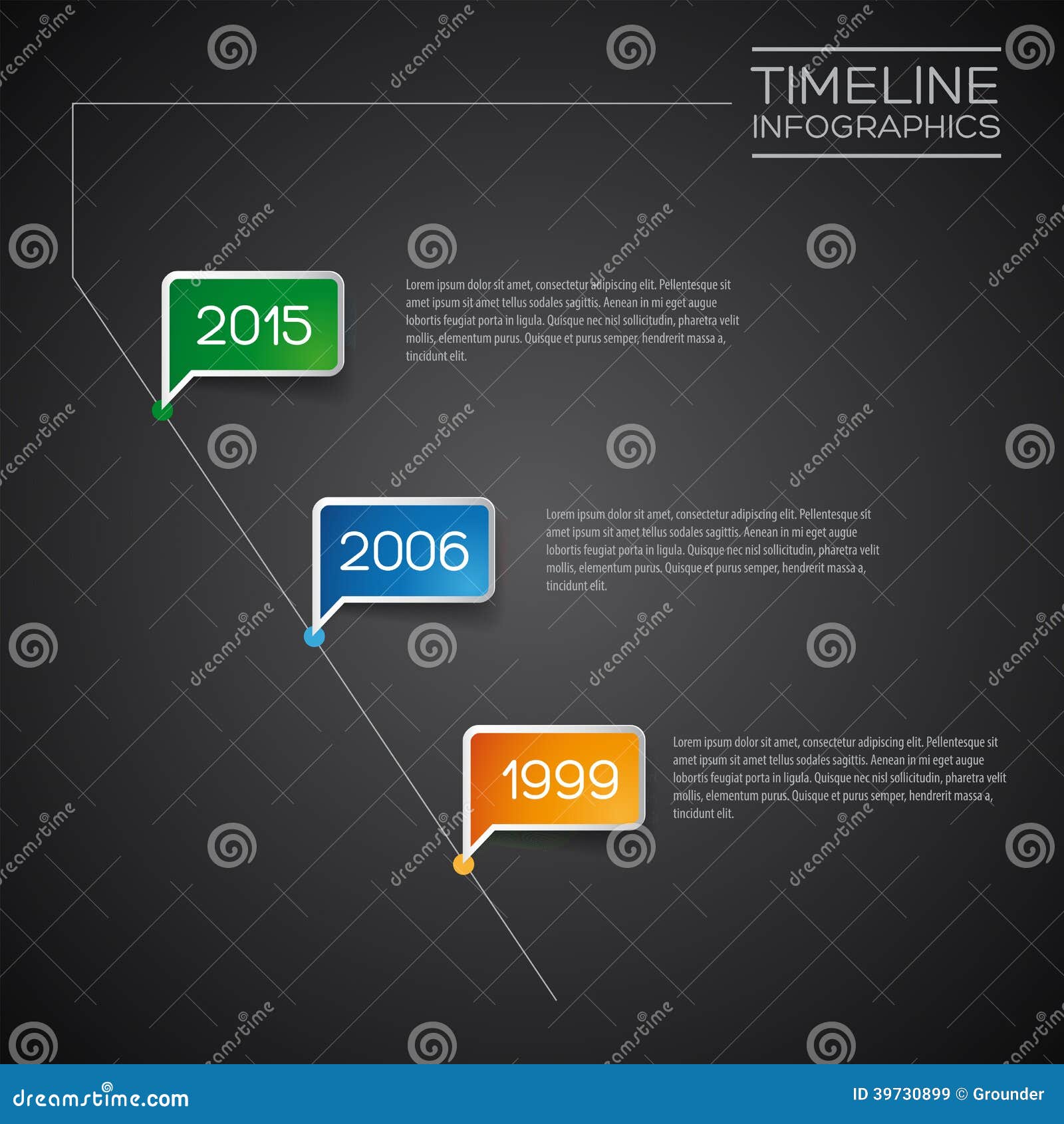 Infographic Diagonal Timeline Report Template Cartoon Vector ...