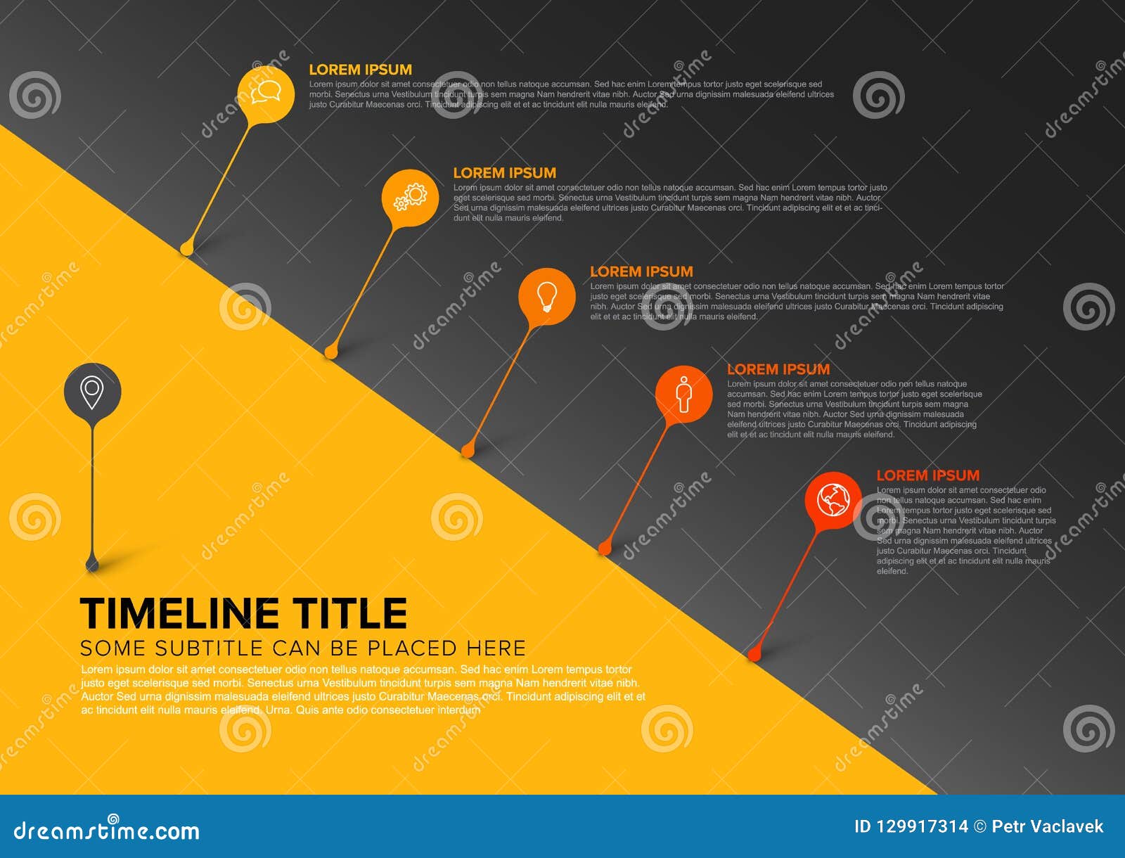 Infographic Timeline Report Template with Bubbles Stock Vector ...