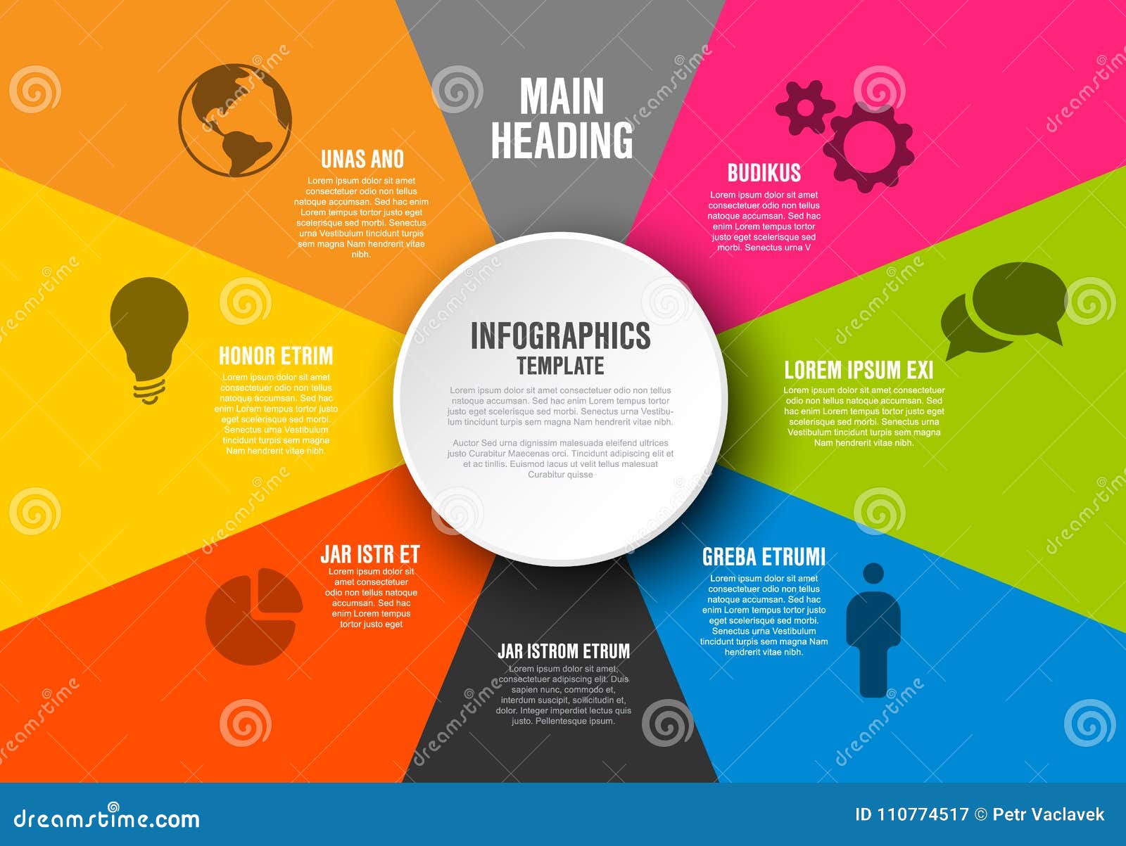 Vector Infographic Diagram Template Stock Vector - Illustration of ...