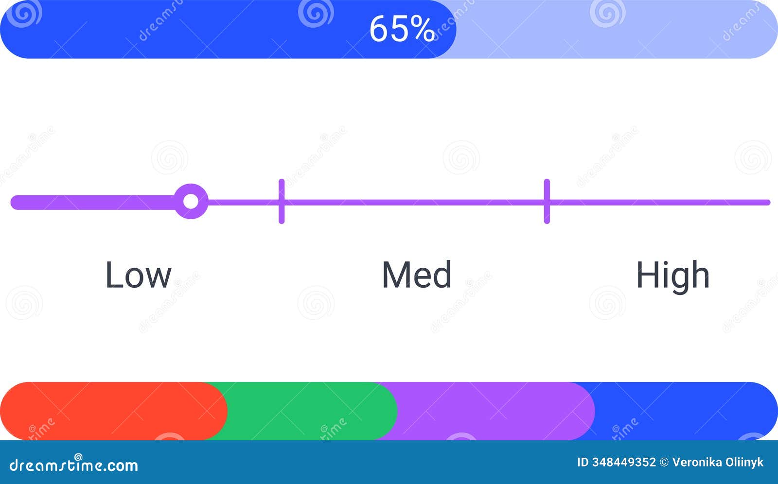 Vector Infographic Elements are Showing Progress with Colorful Diagrams ...