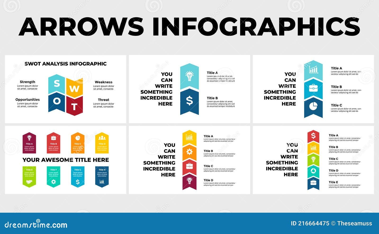Arrows Vector Infographic. Presentation Slide Template. Chart Diagram ...