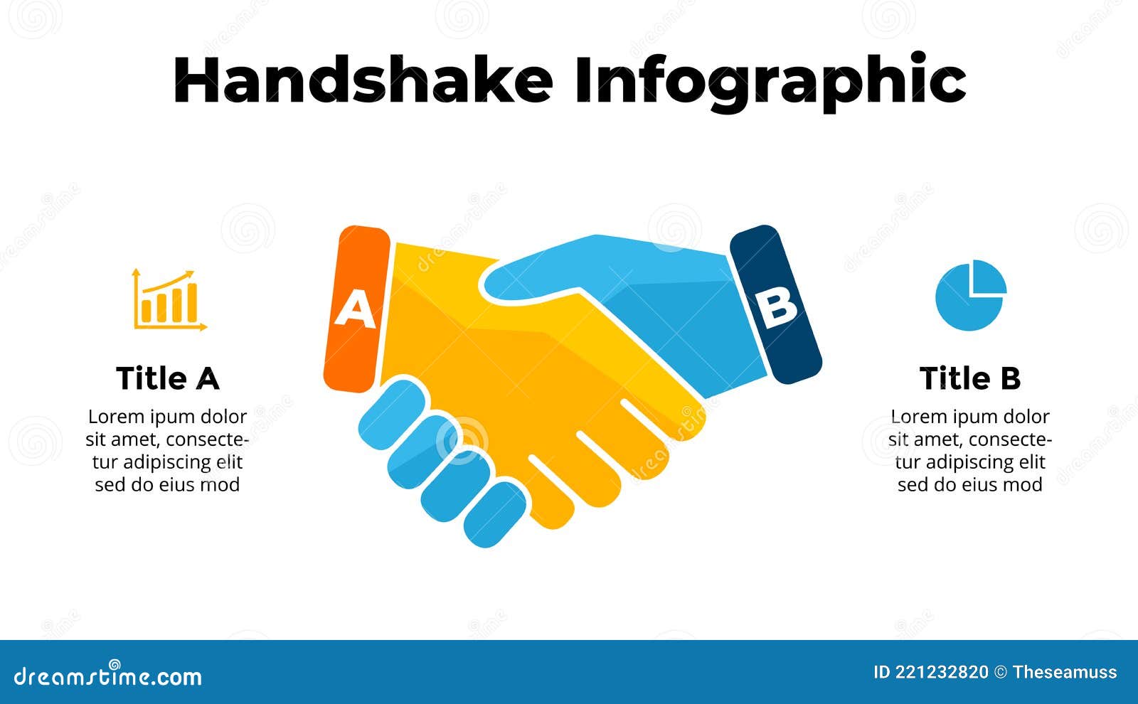 Handshake Infographic Banner. Slide Template for Your Collaboration ...