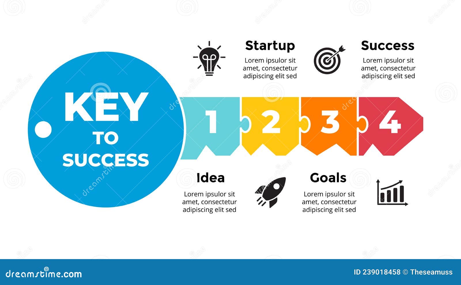 Key To Success Infographic. Business Solution Presentation Slide ...