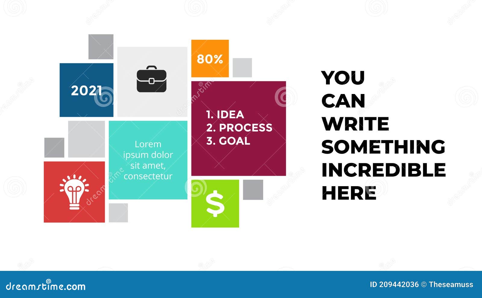 Squares Vector Infographic. Presentation Slide Template. Data ...