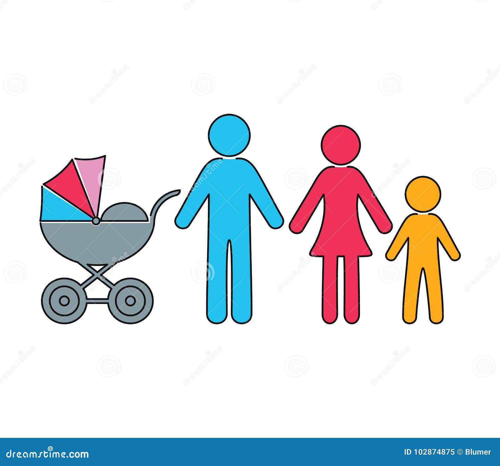 Infographic Set. Family Structure Presentation. Vector Illustration ...