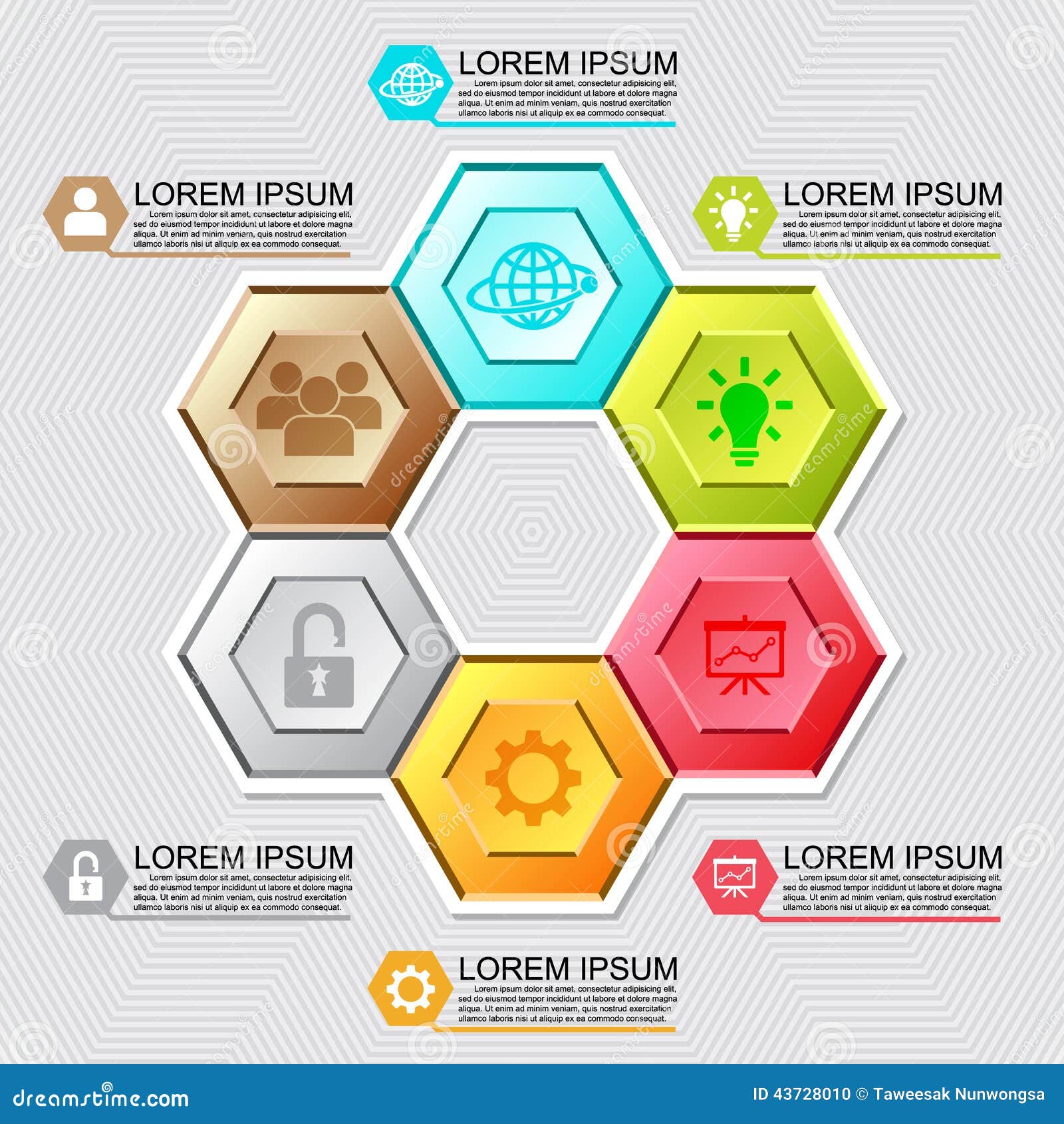 Vector Infographic Hexagon Design Element. Eps10 Stock Vector ...