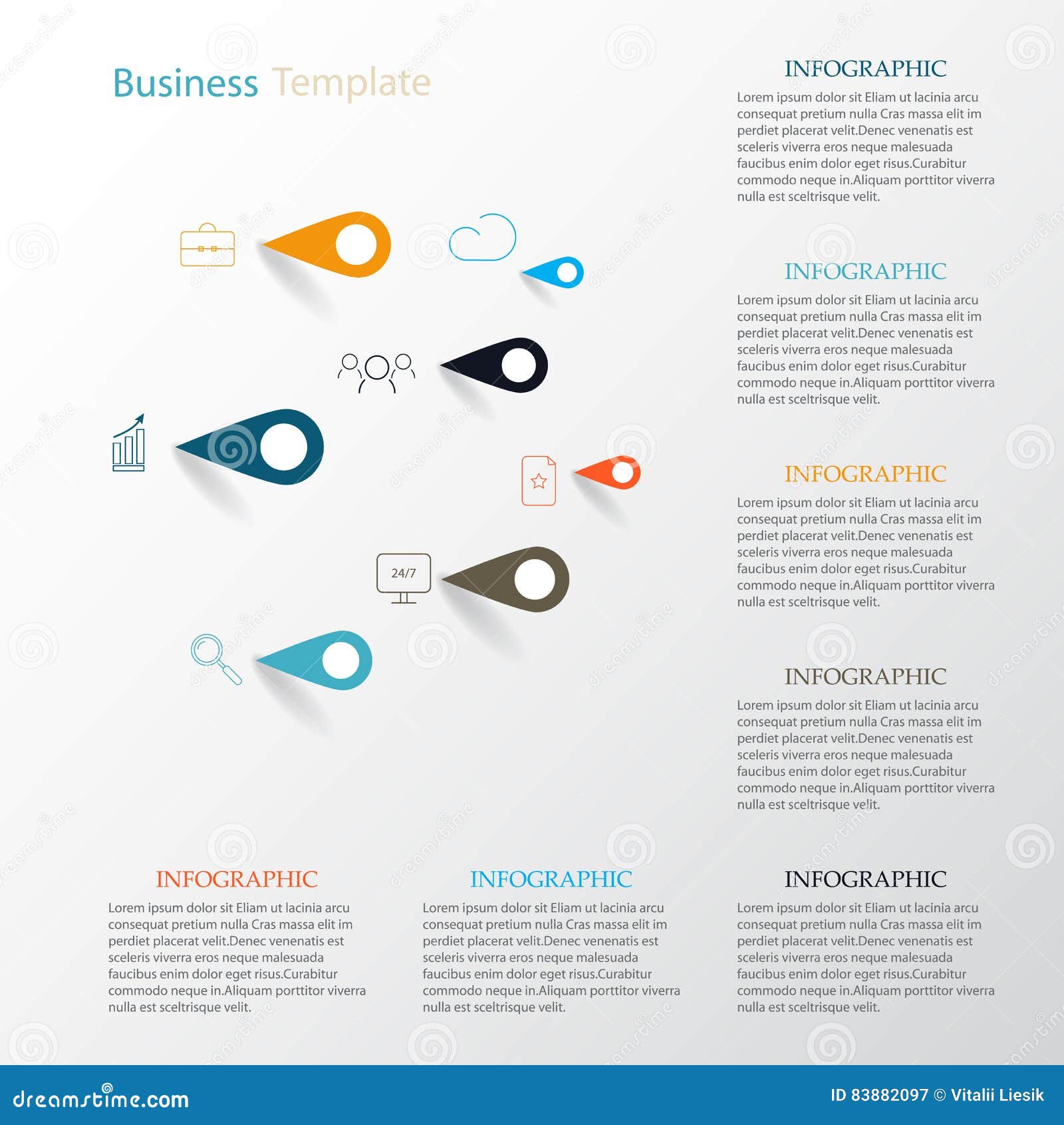Vector Infographic.Icons and Signs Infographic Eps10 Stock Illustration ...