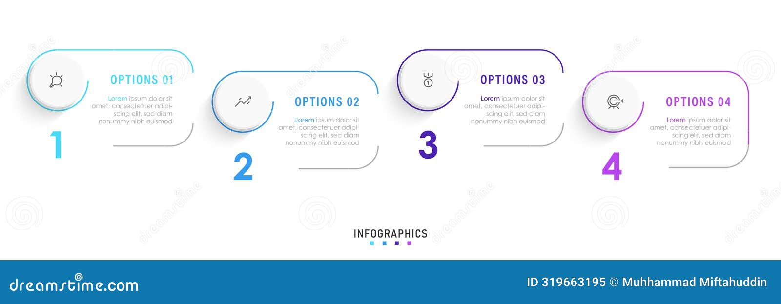 Vector Infographic Label Design Template with Icons and 4 Options or ...