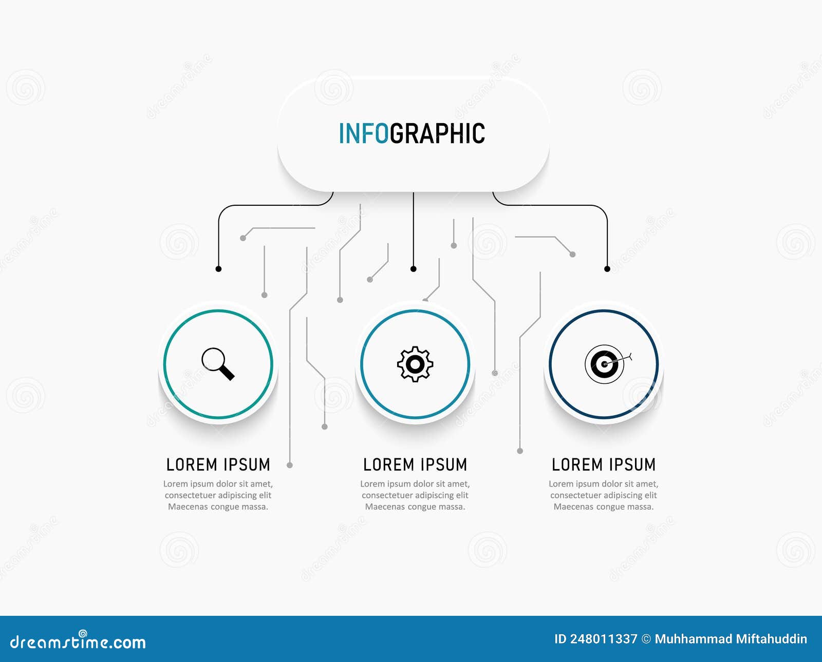 Vector Infographic Label Design Template with Icons and 3 Options or ...