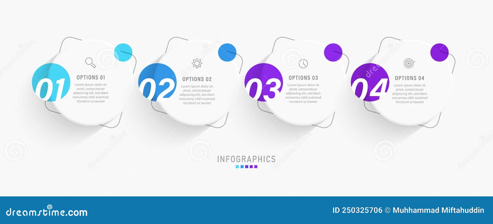 Vector Infographic Label Design Template with Icons and 4 Options or ...