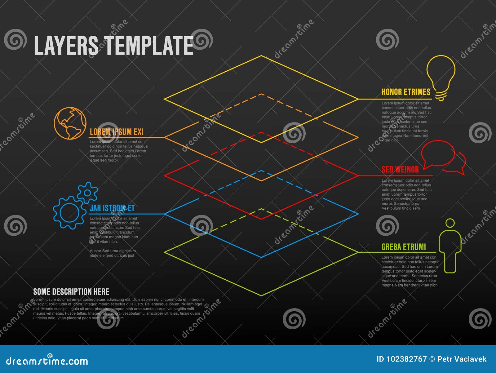 Vector Infographic Layers Template Stock Vector - Illustration of ...
