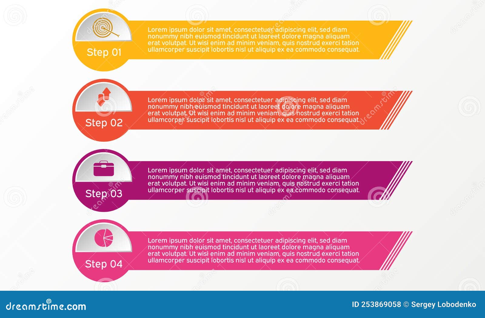 Vector Infographic Line with Circle. Business Diagrams, Presentations ...