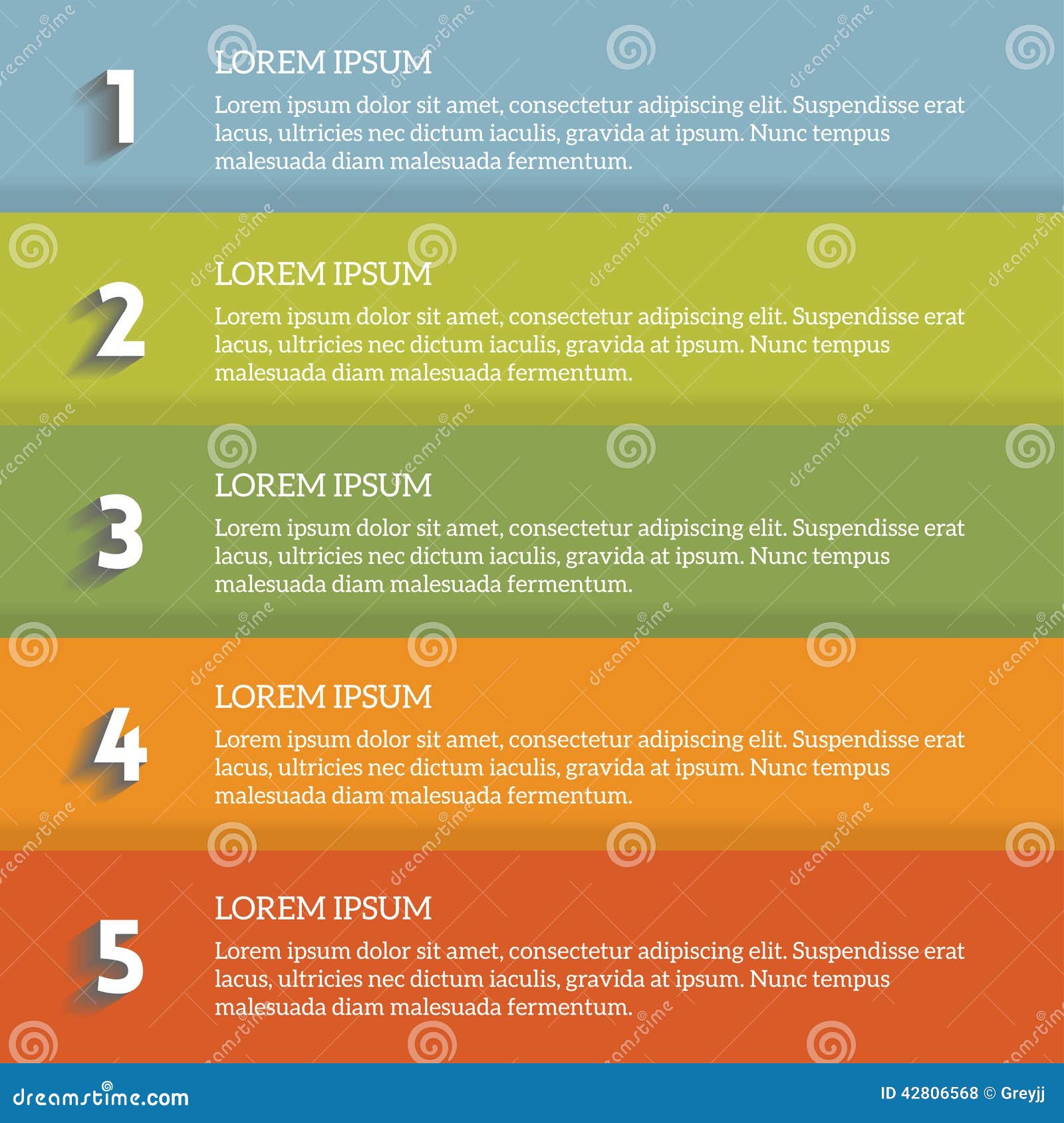 Vector Infographic Numbered List Stock Vector - Illustration of banner ...