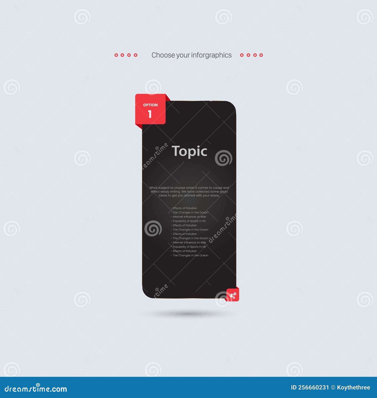 Vector Infographic Option and Button Design, an Infographic Level ...