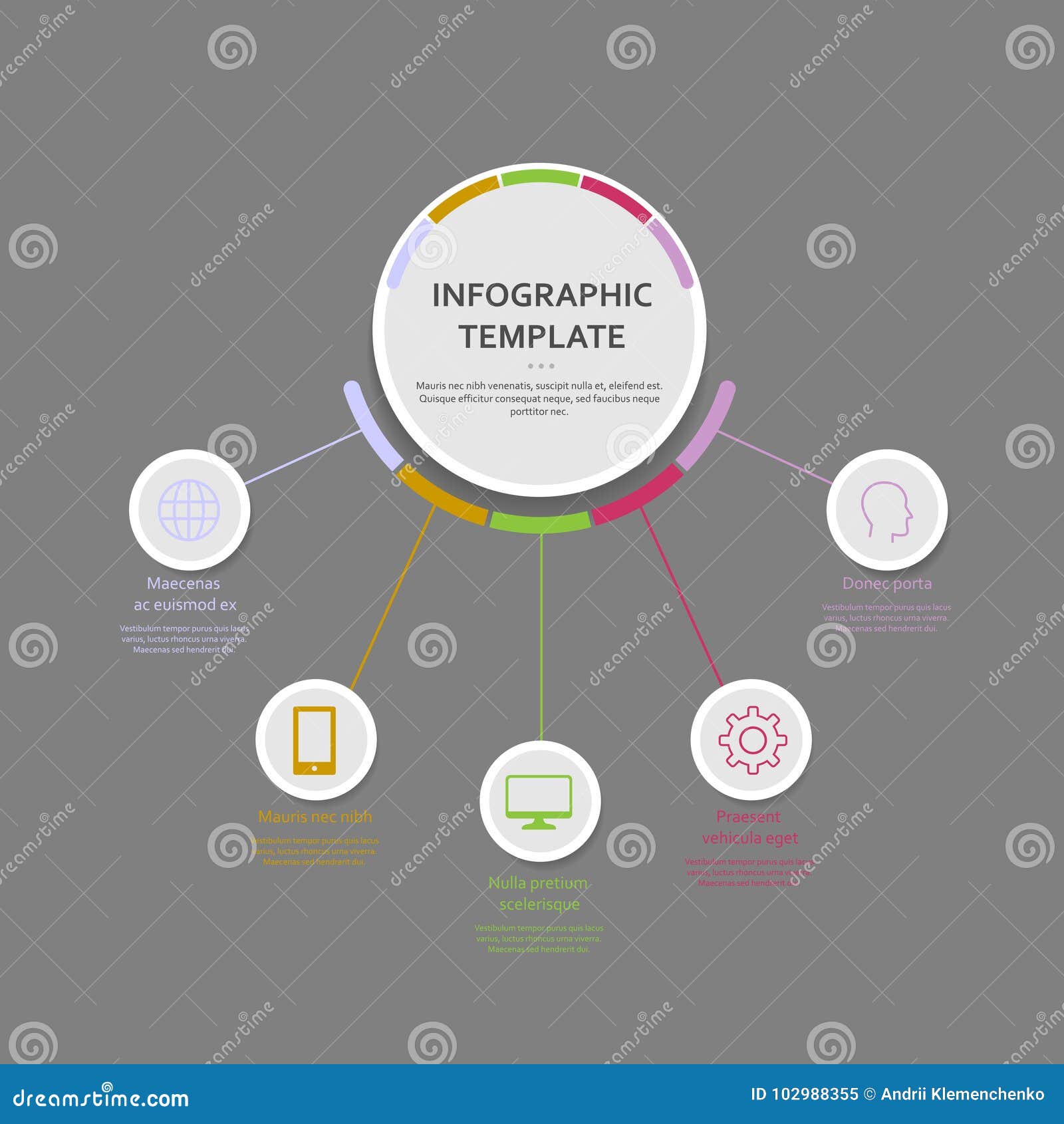 Vector Infographic Pattern with Three-dimensional Paper Label ...