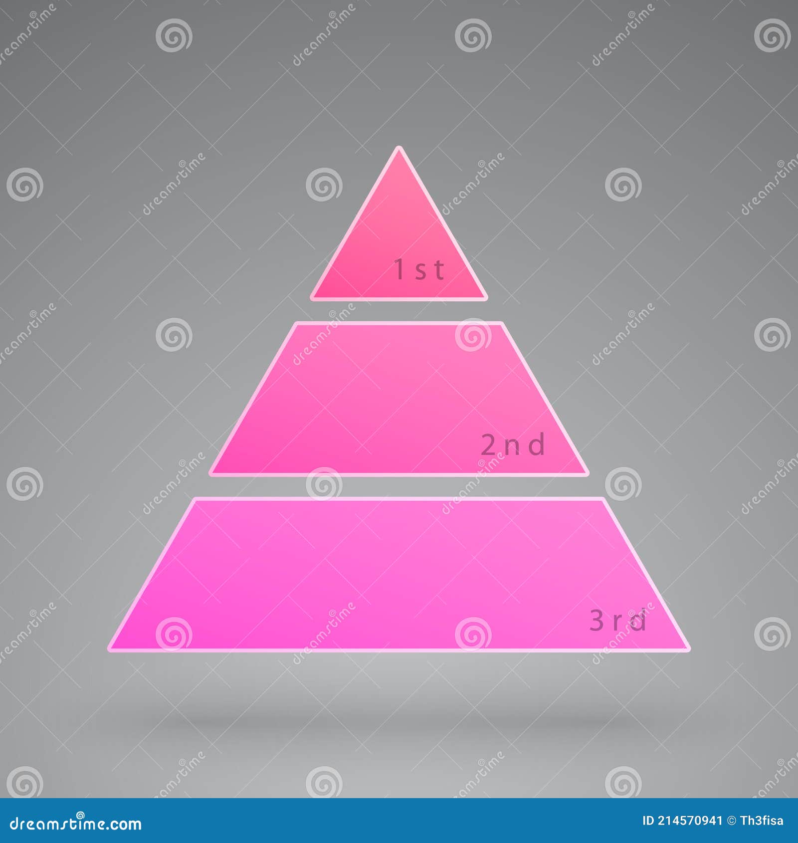 Vector Infographic Pink and Purple Pyramid on Gray Background Stock ...