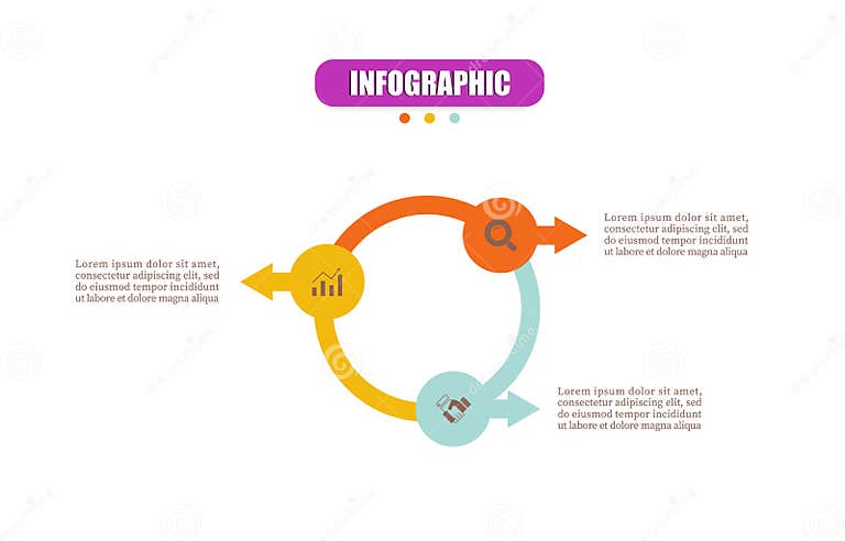 Vector Infographic Presentation with 3 Steps. Plan Infographic Design ...