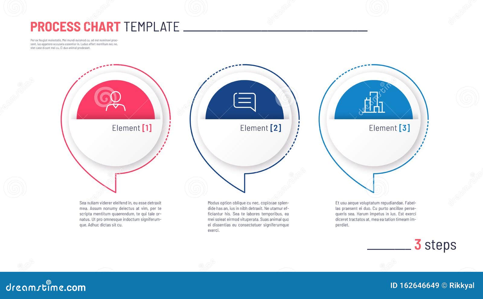 Vector Infographic Process Chart Template. Three Steps Stock Vector ... Vector Infographic Process Chart Template. Three Steps Stock Vector ...