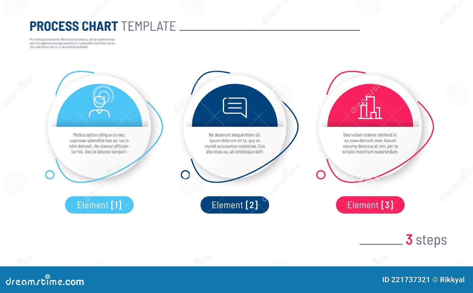 Vector Infographic Process Chart Template. Three Steps Stock Vector - Illustration of business ...