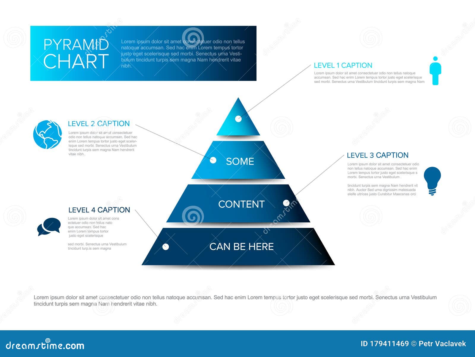 Infographic Pyramid. Triangle Diagram Form Of Pieces Of Chart Is ... Infographic Pyramid. Triangle Diagram Form Of Pieces Of Chart Is ...