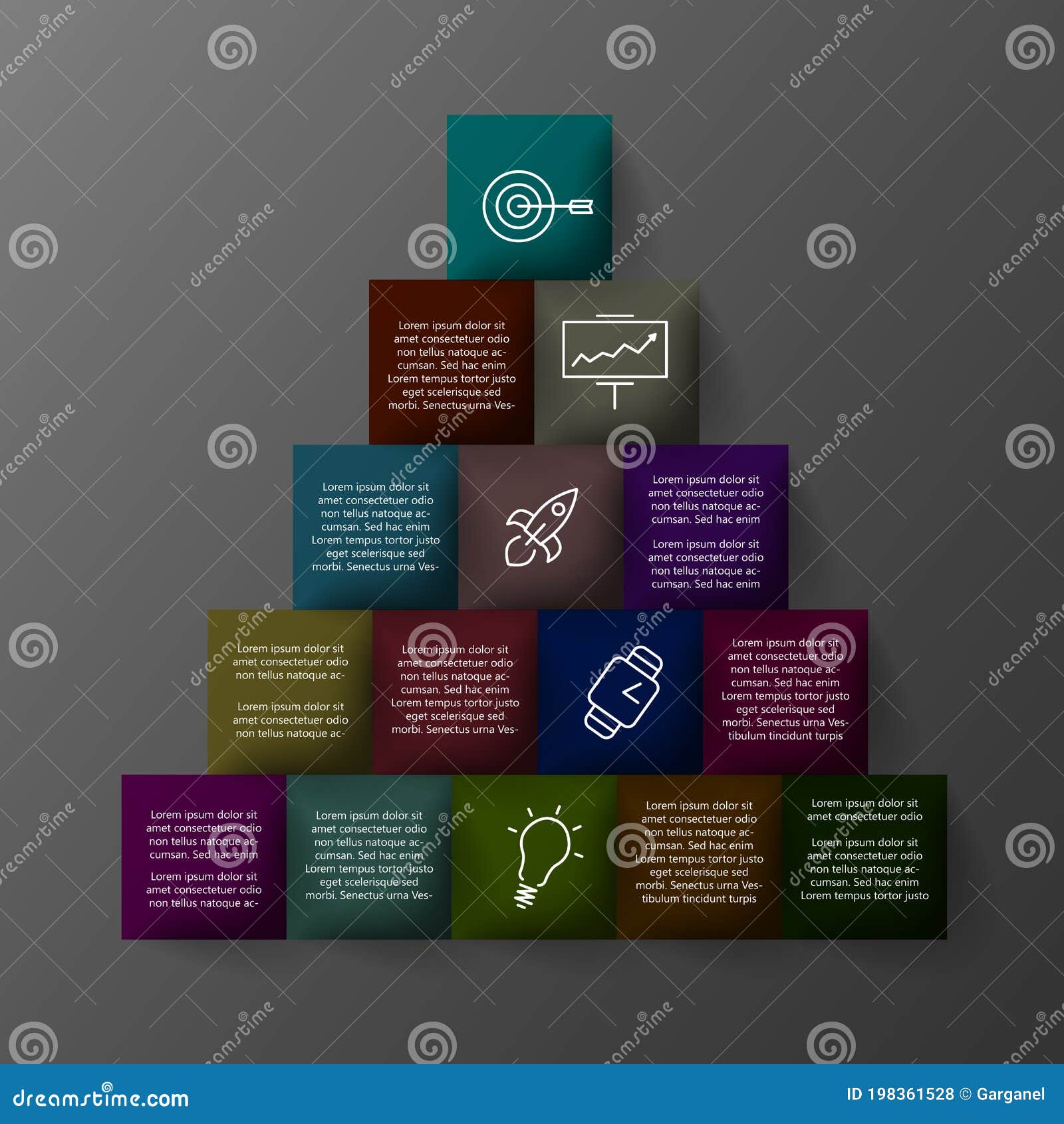 Vector Infographic Pyramid with Place for Your Text Stock Illustration ...