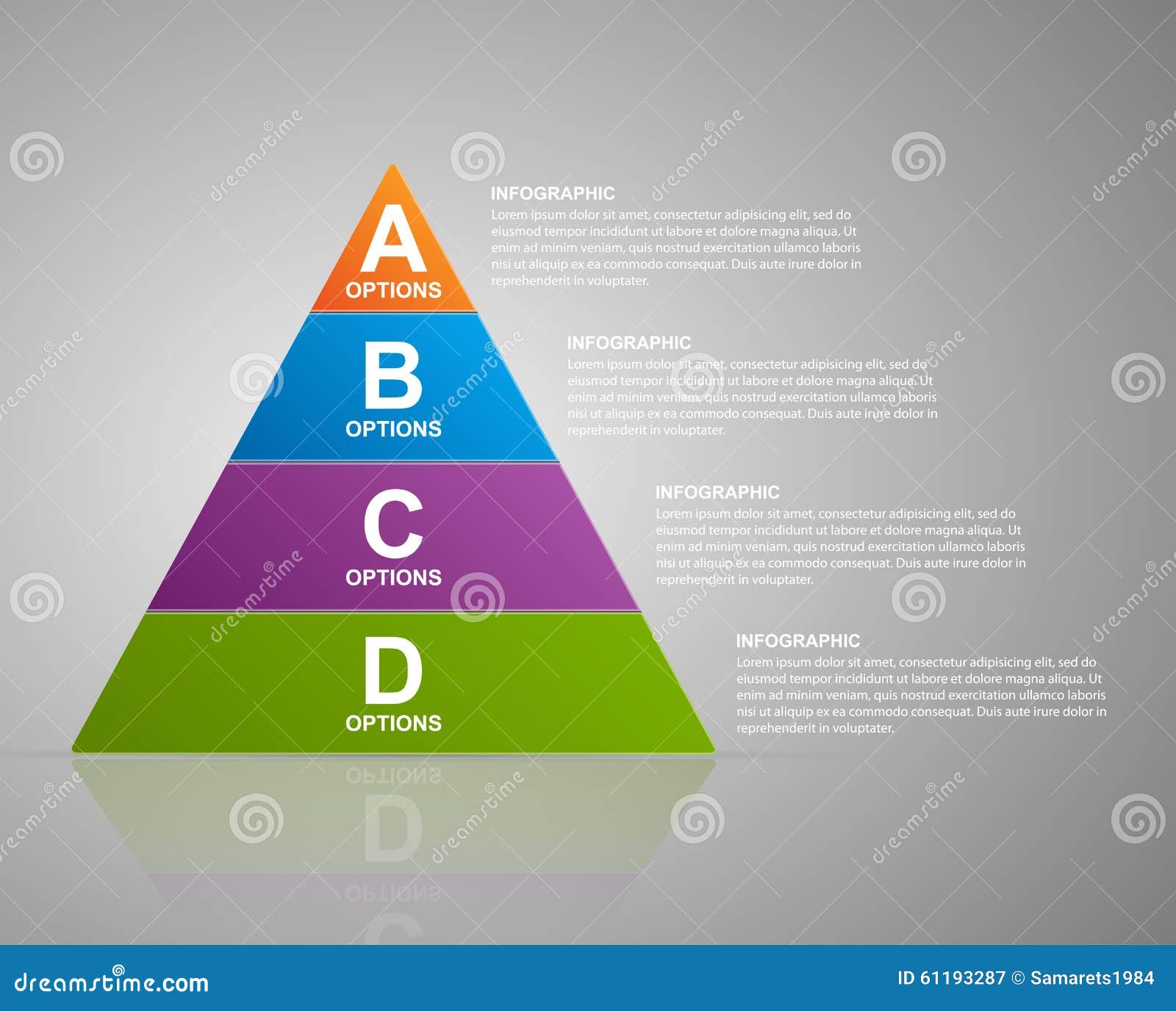Vector Infographic Pyramid. Web Design Template. Stock Vector ...