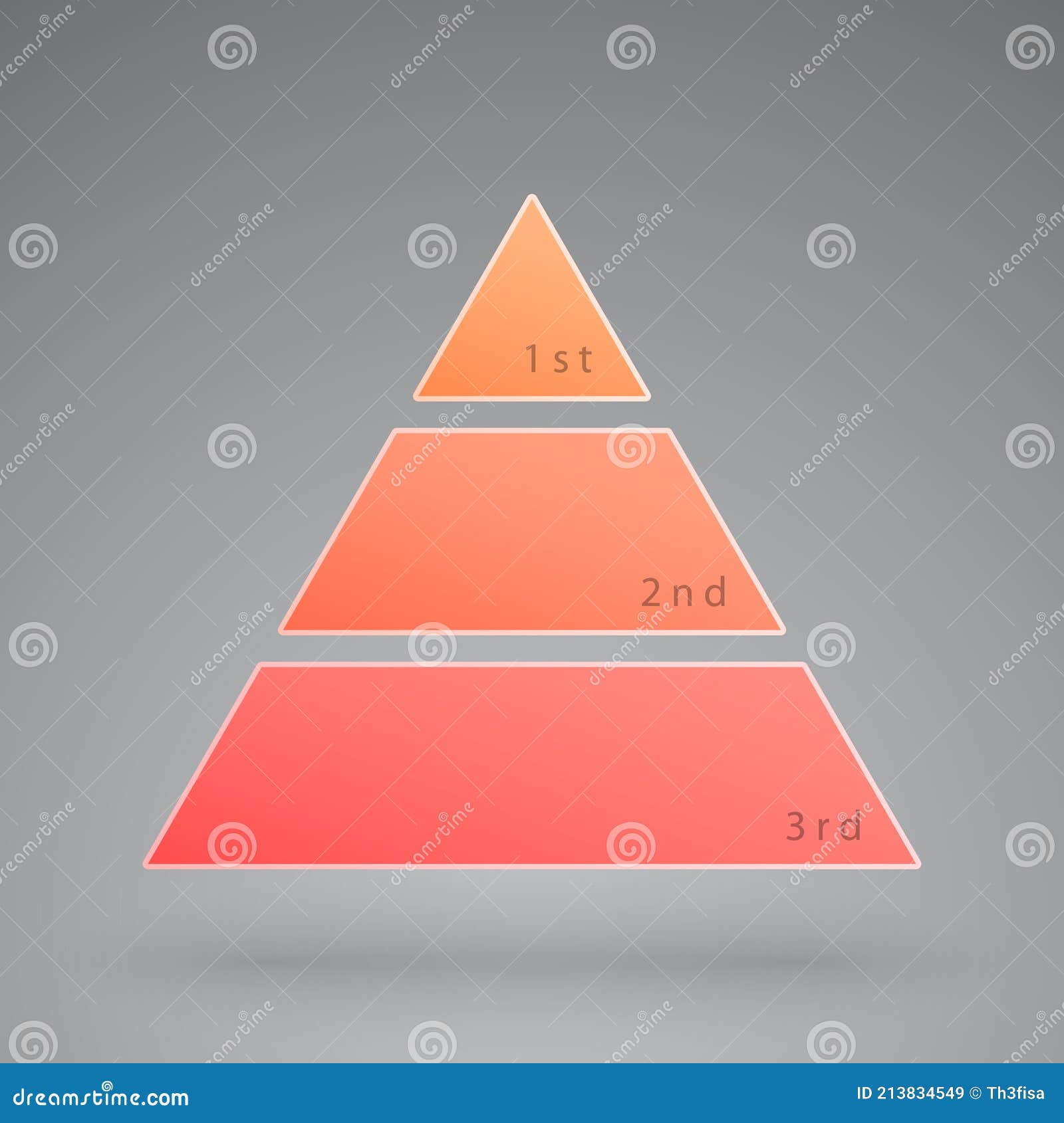 Vector Infographic Red and Orange Pyramid Stock Vector - Illustration ...