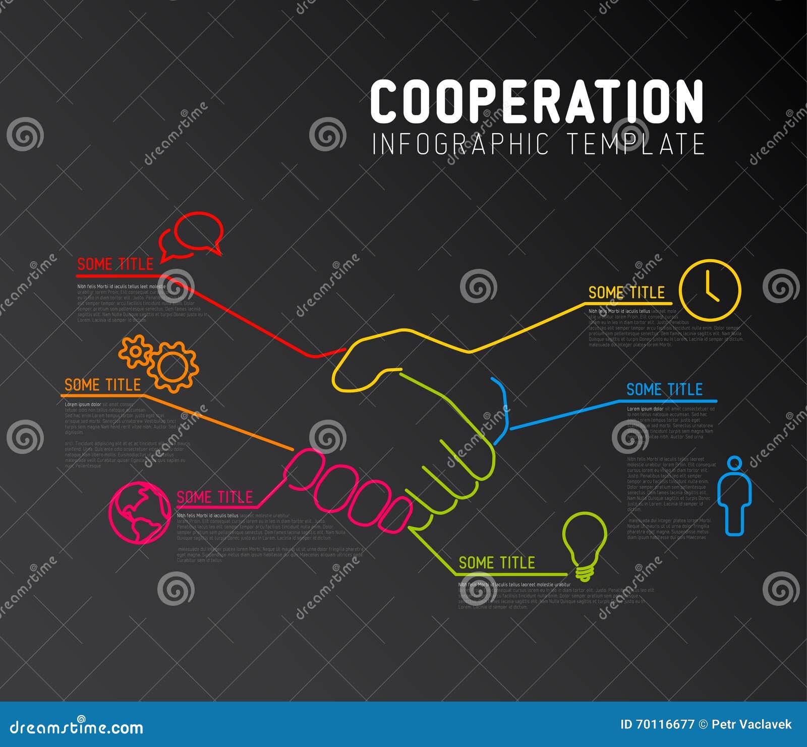 Vector Infographic Report Template - Cooperation Stock Vector ...