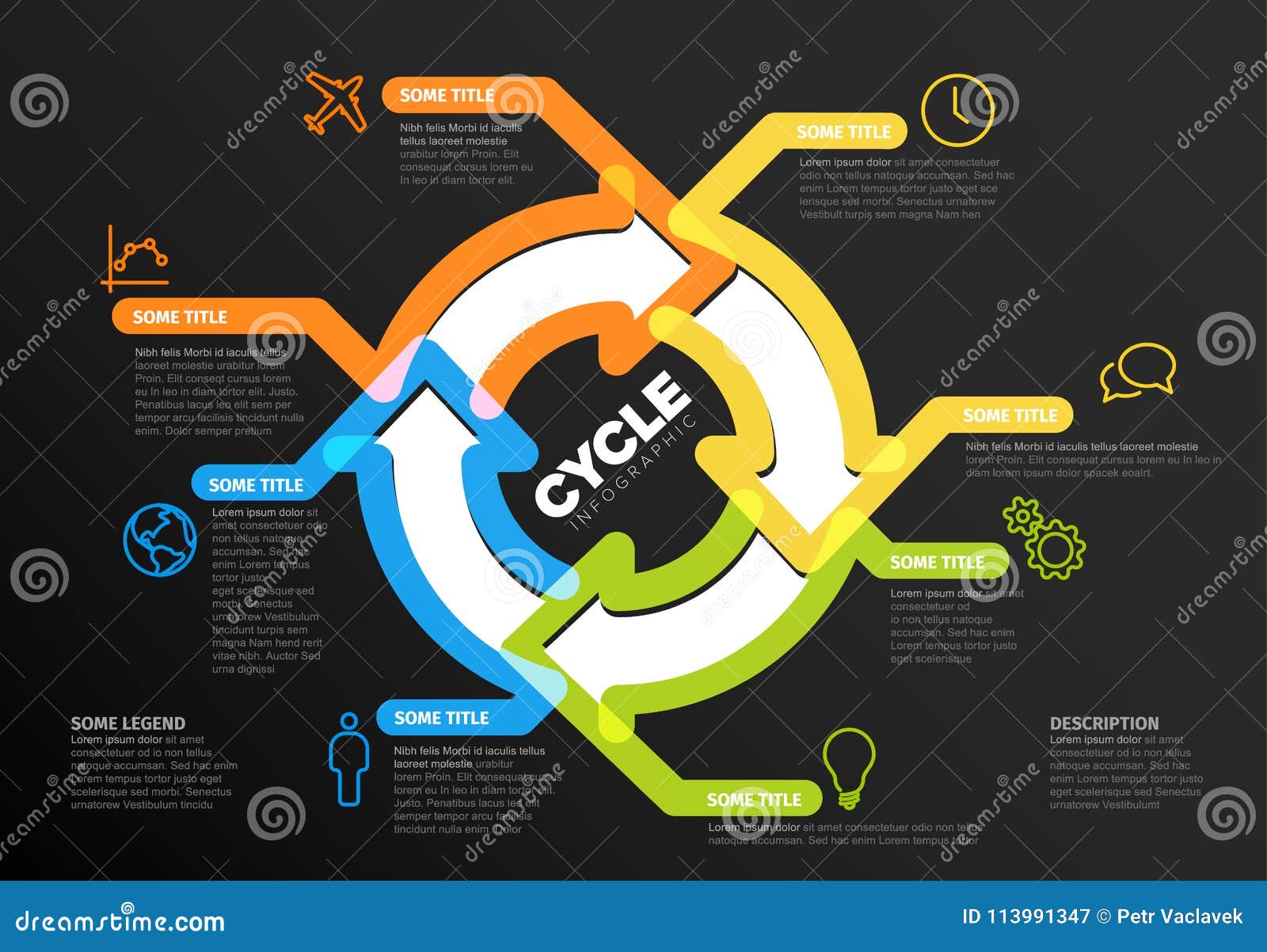 Vector Infographic Report Template Stock Vector - Illustration of ...