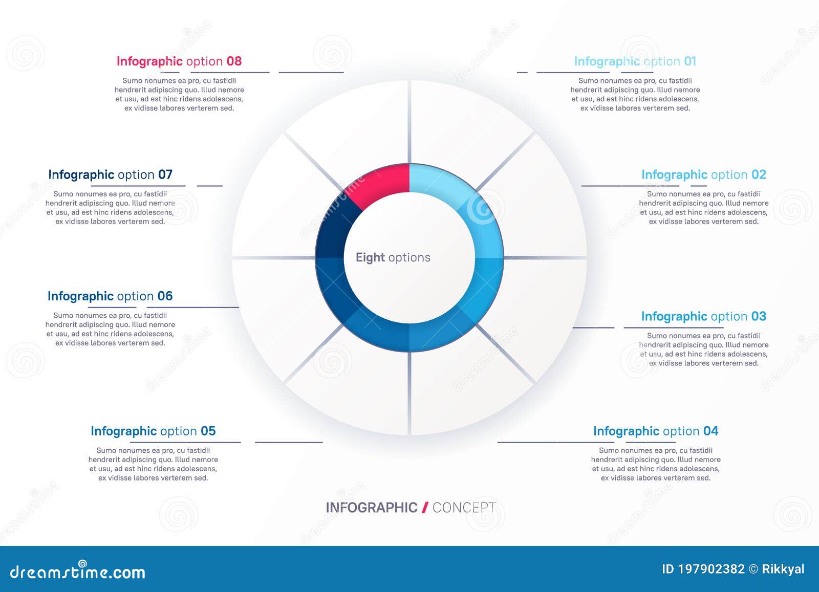 Vector Infographic Round Chart Template Stock Vector - Illustration of ...