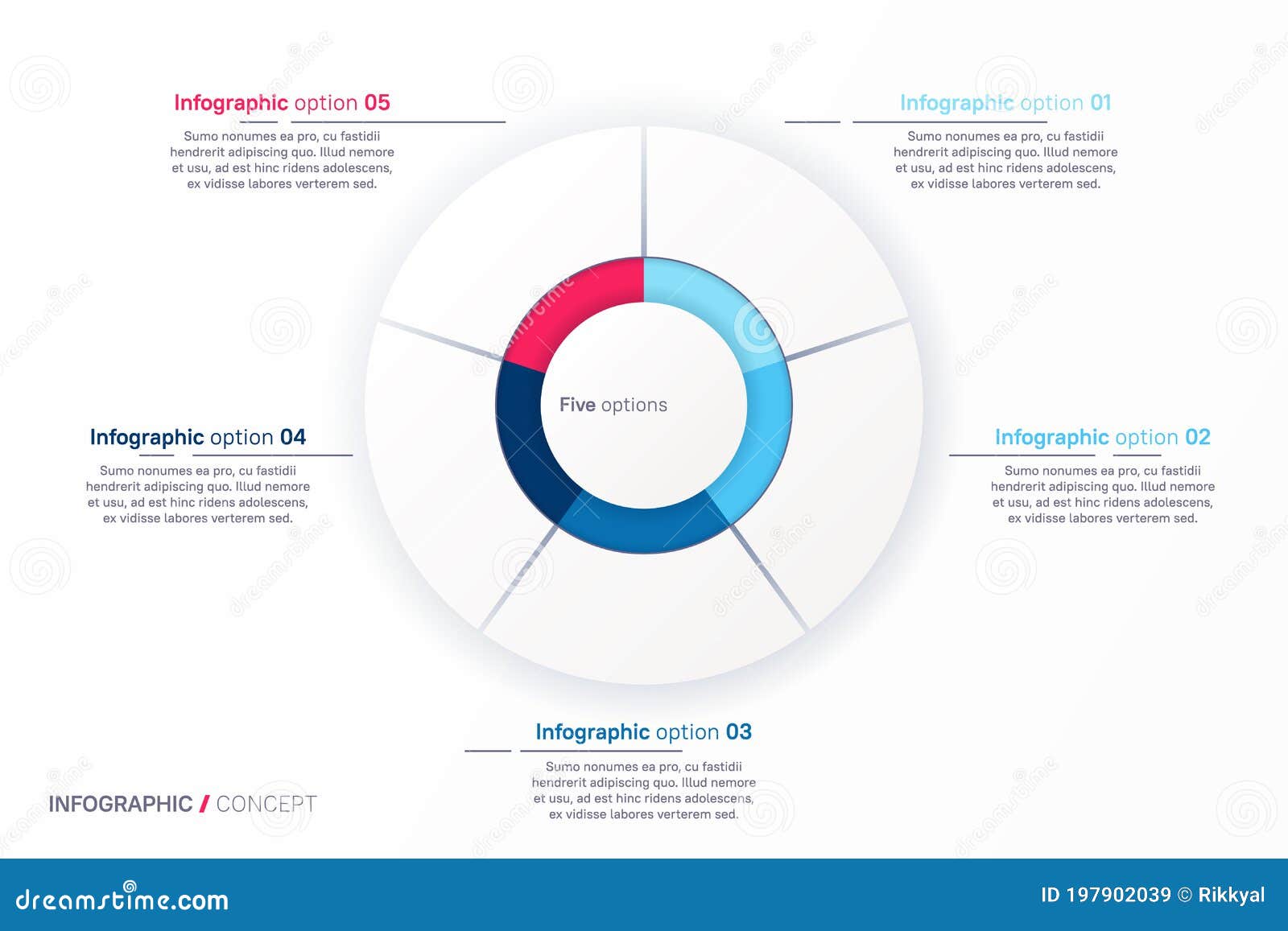 Vector Infographic Round Chart Template Stock Vector - Illustration of ...