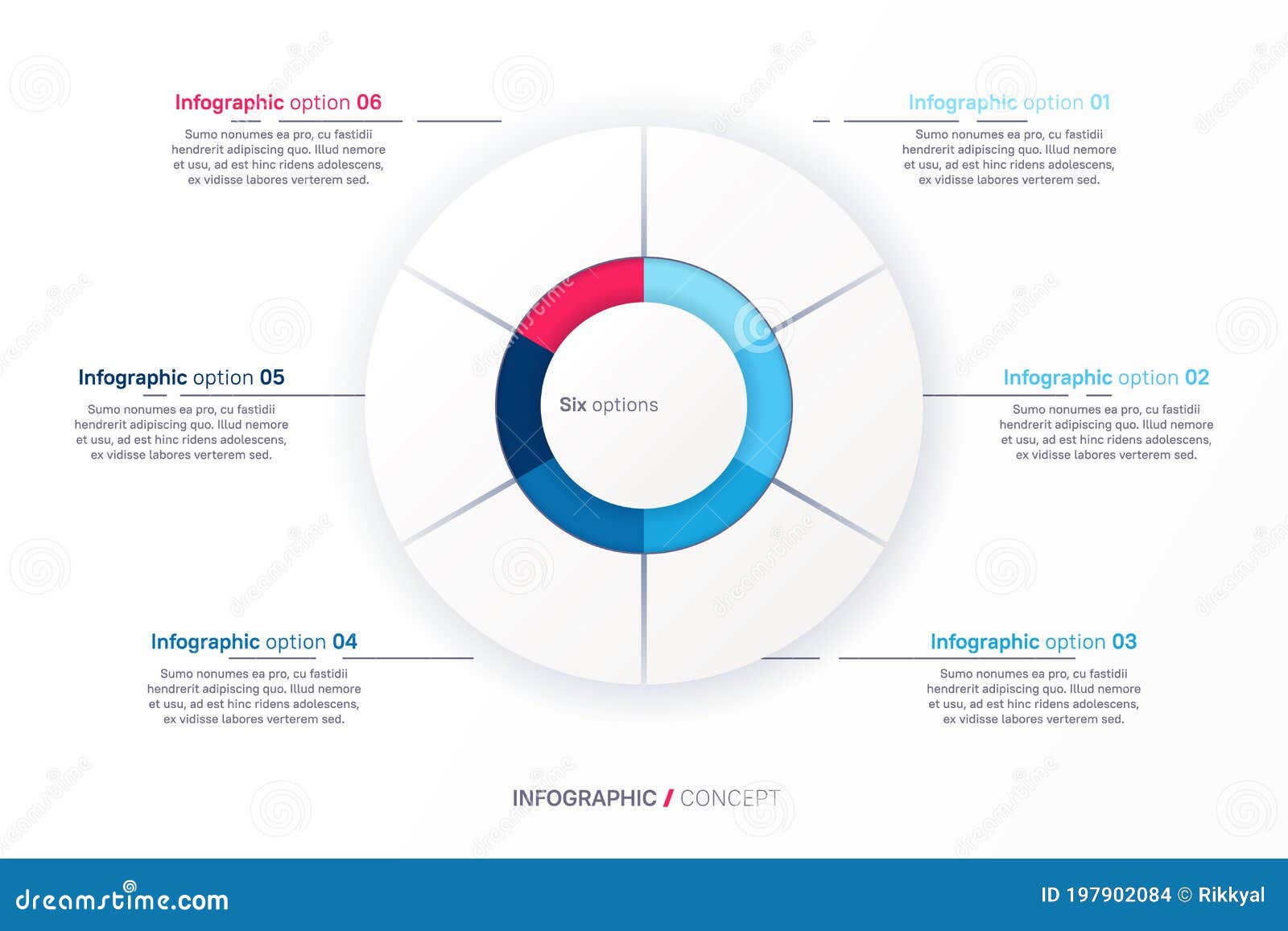 Vector Infographic Round Chart Template Stock Vector - Illustration of ...