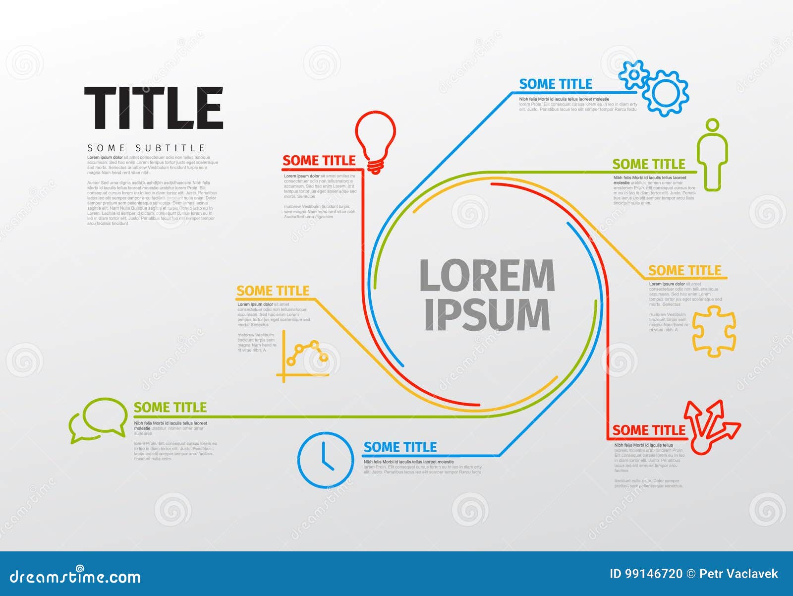 Vector Infographic Schema Template Stock Vector - Illustration of ...