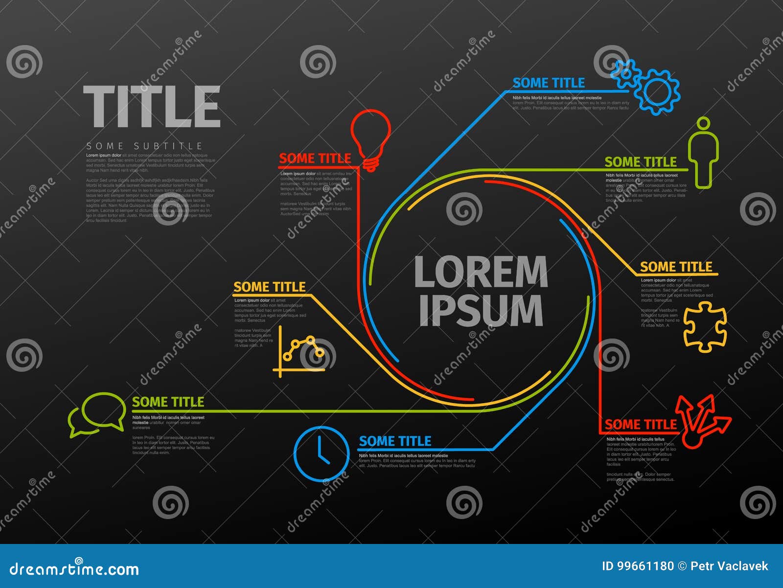 Vector Infographic Schema Template Stock Vector - Illustration of ...