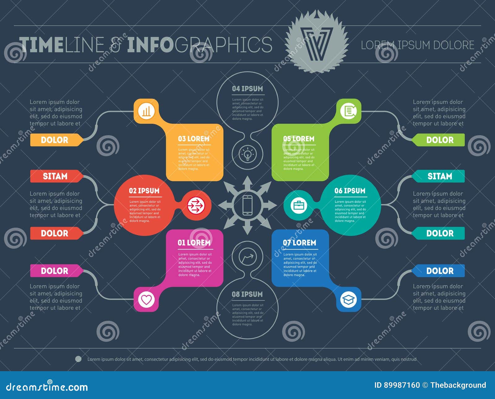 Vector Infographic of Technology or Education Process. Business Stock ...