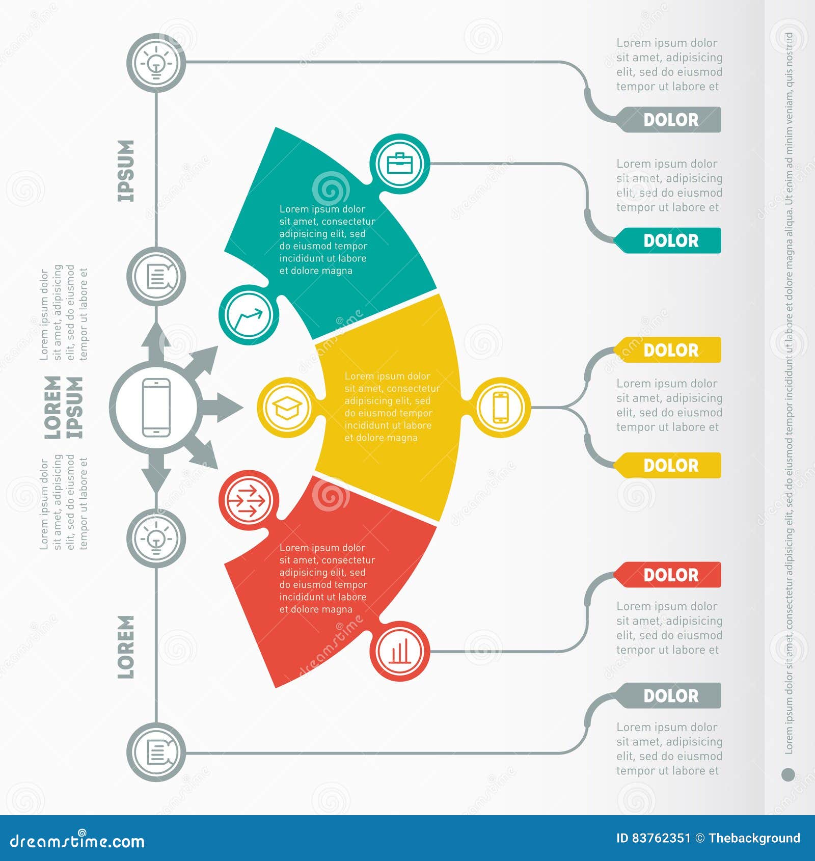 Vector Infographic of Technology or Education Process. Business Stock ...
