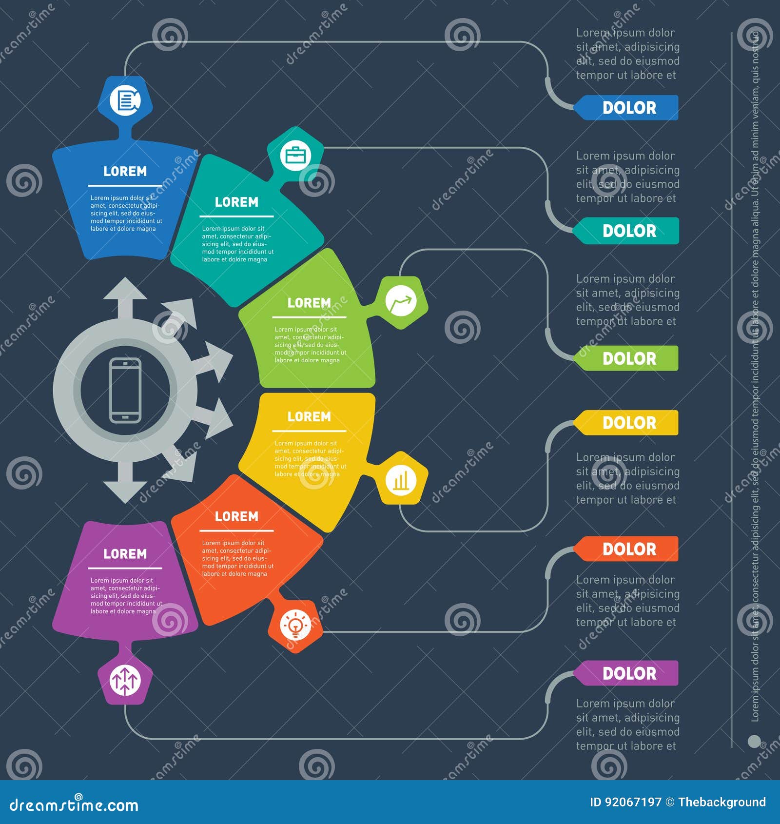Vector Infographic of Technology or Education Process. Business Stock ...