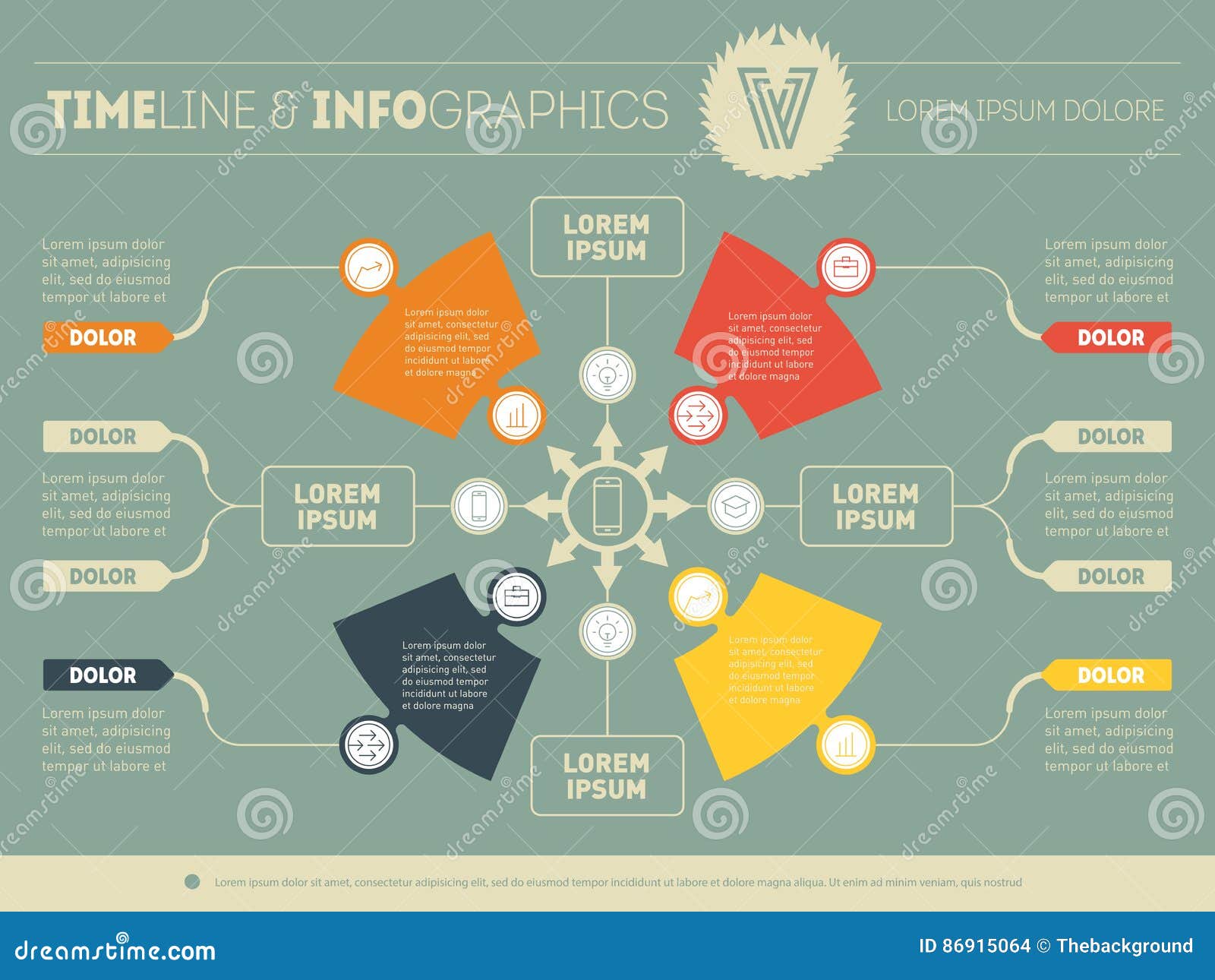 Vector Infographic of Technology or Education Process. Business Stock ...