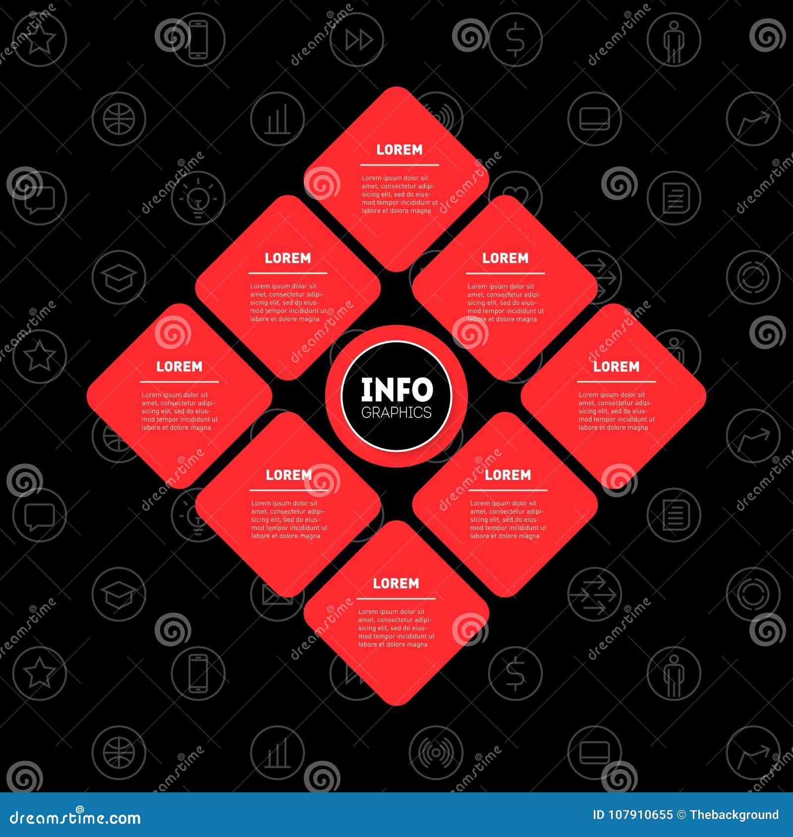 Vector Infographic of Technology or Education Process. Business Stock ...