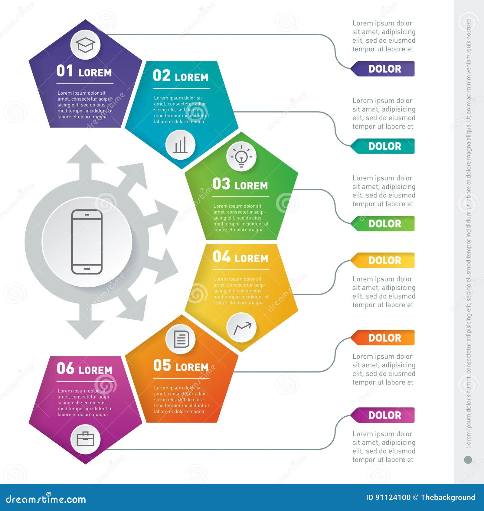 Vector Infographic of Technology or Education Process. Business Stock ...
