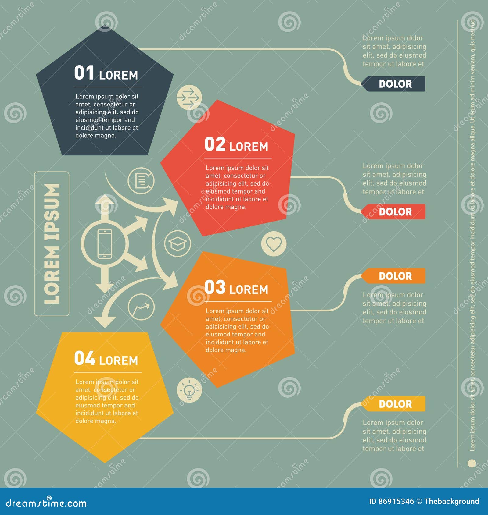 Vector Infographic of Technology or Education Process. Business Stock ...