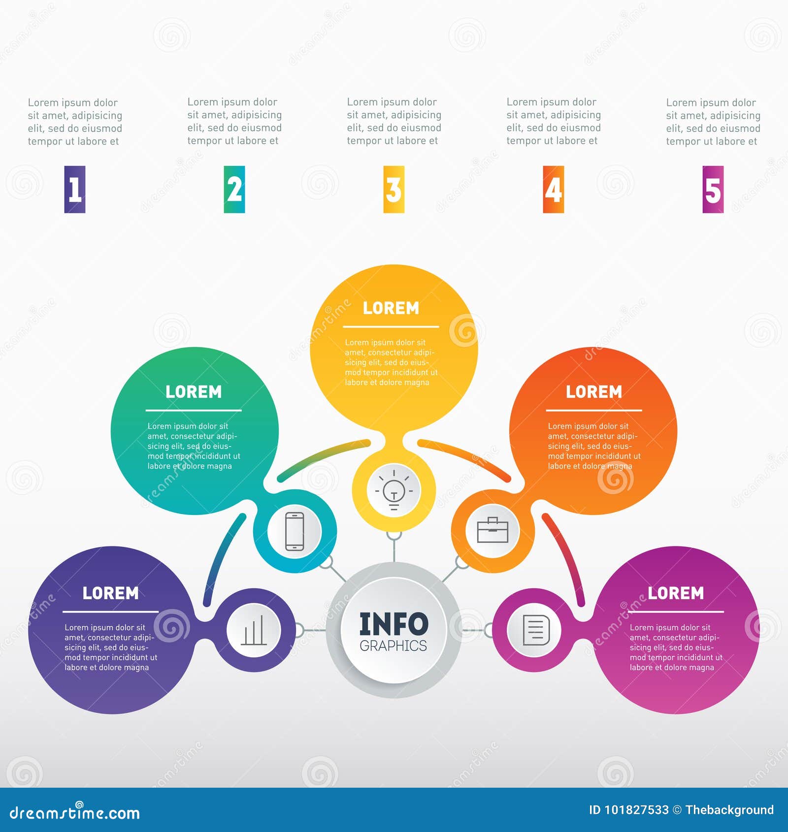 Vector Infographic of Technology or Education Process. Business Stock ...