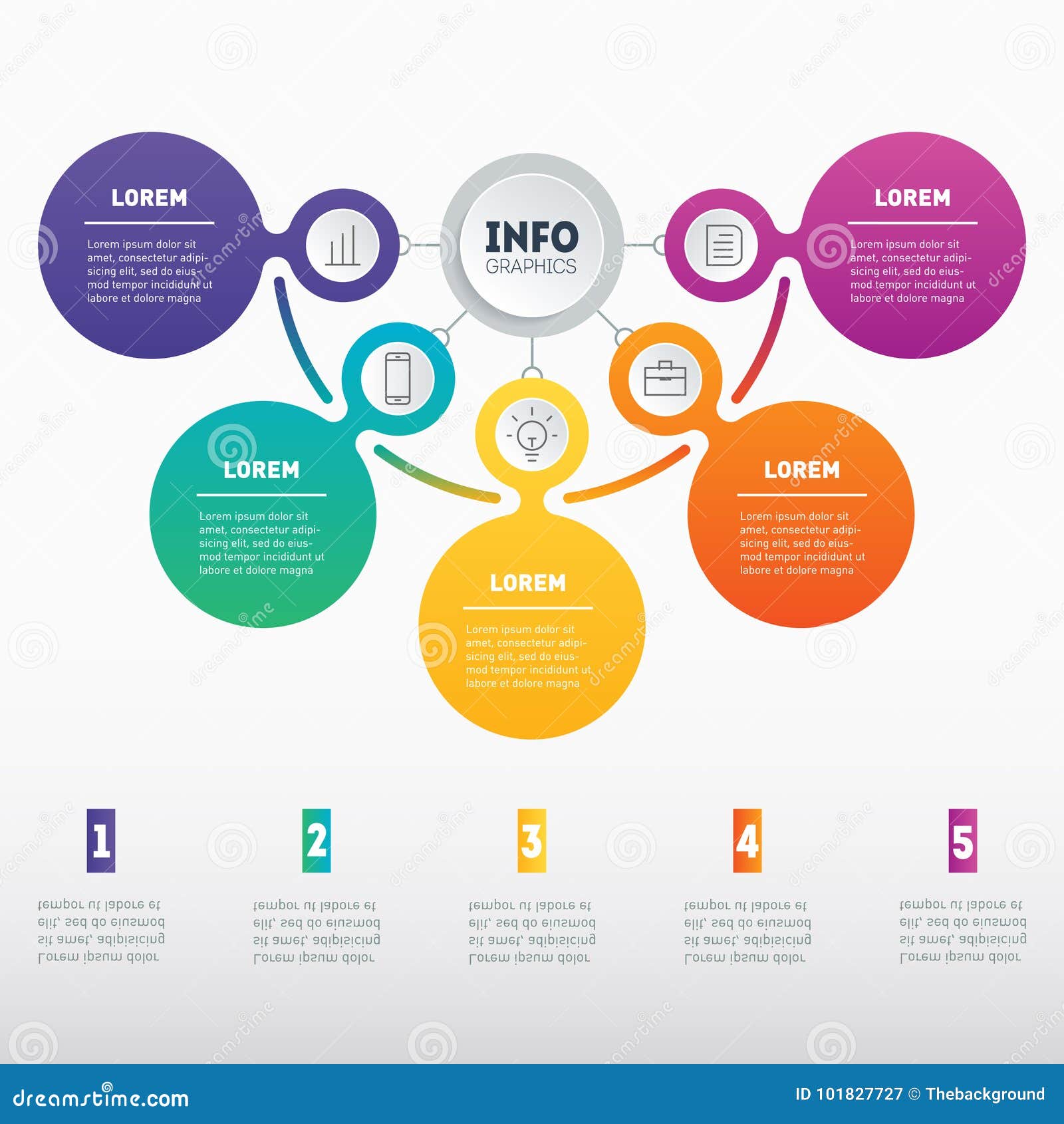 Vector Infographic of Technology or Education Process. Business Stock ...