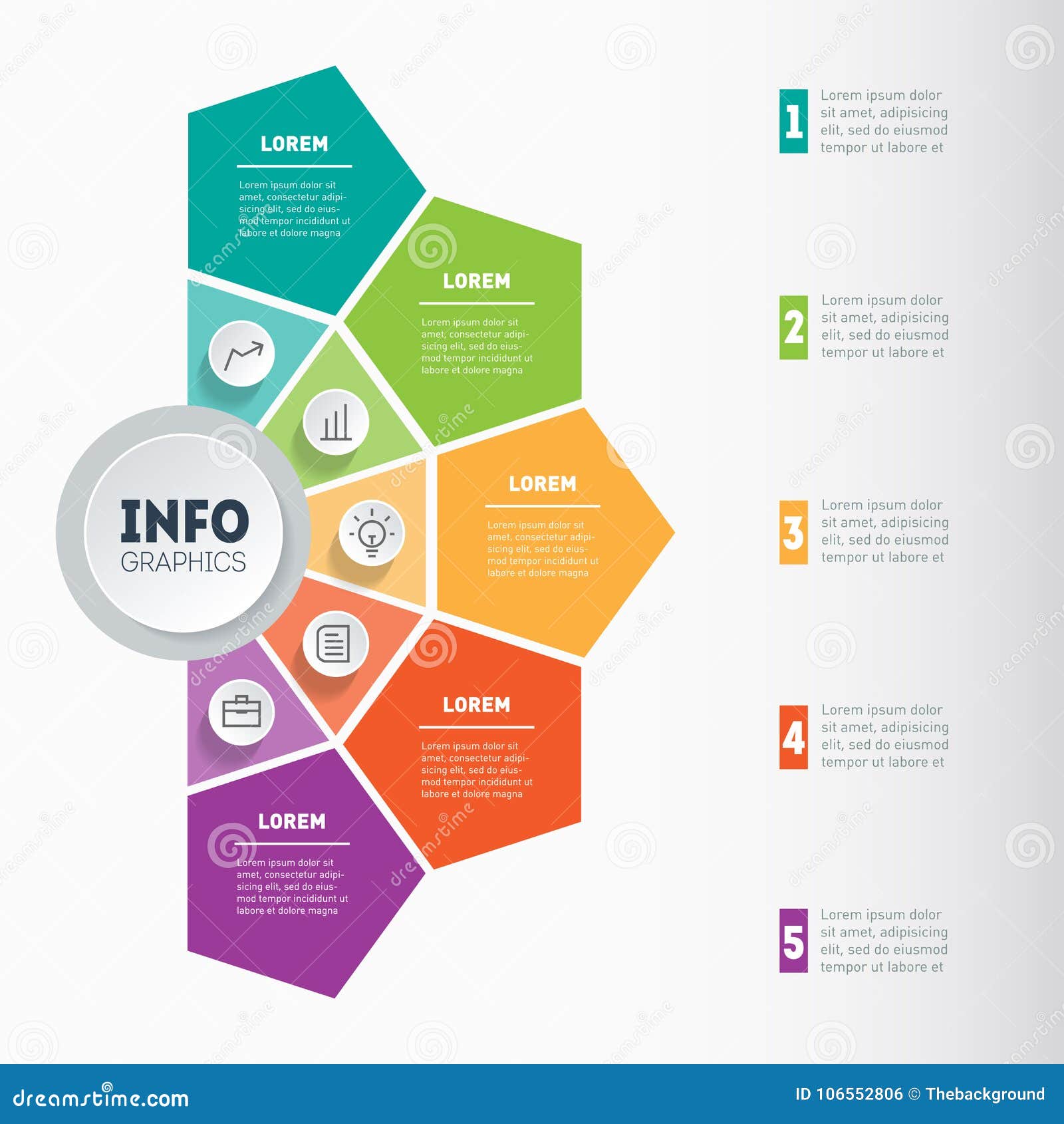 Vector Infographic of Technology or Education Process. Business Stock ...
