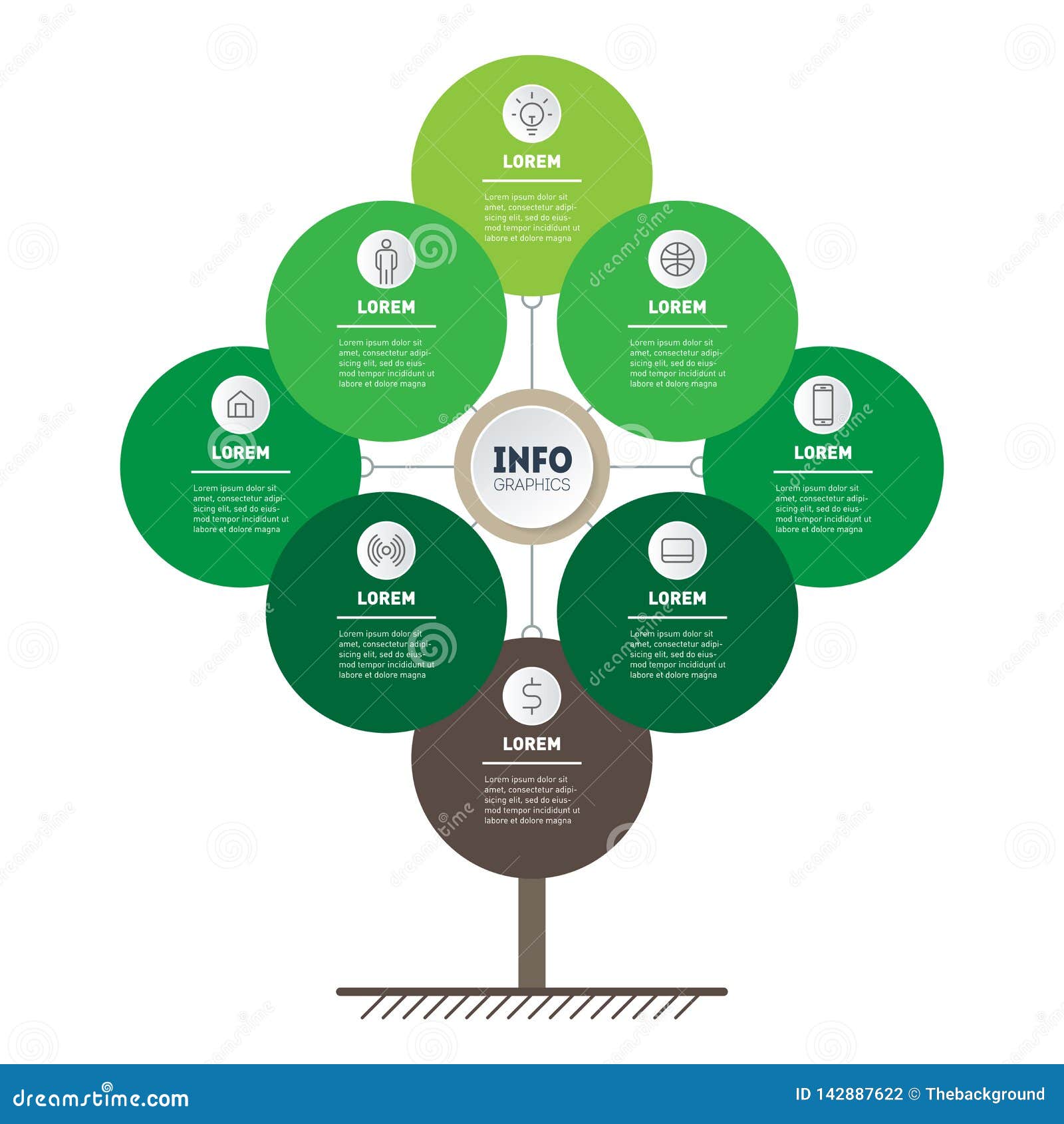 Vector Infographic of Technology or Education Process with 8 Options ...