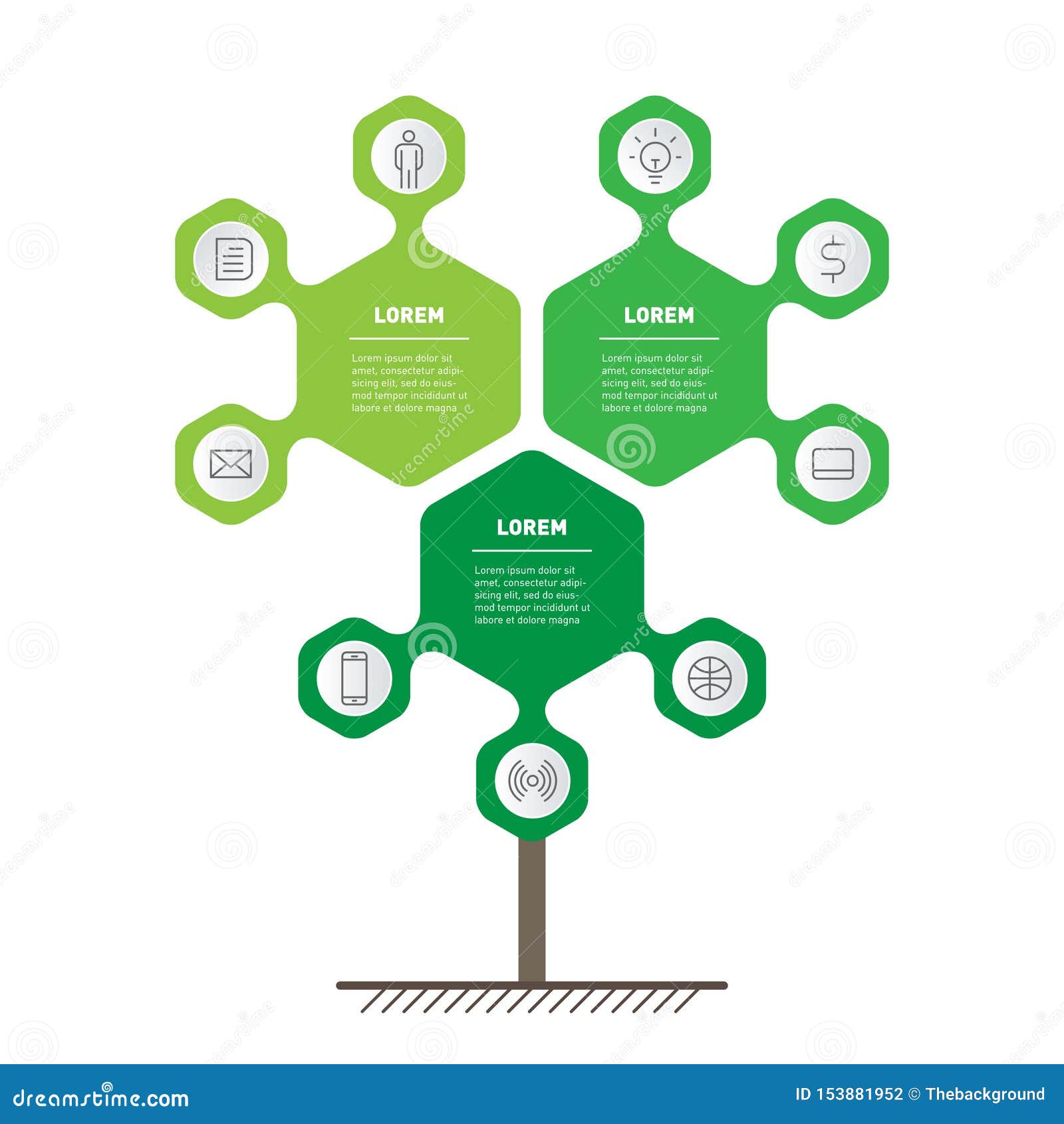 Vector Infographic of Technology or Education Process with 3 Points ...