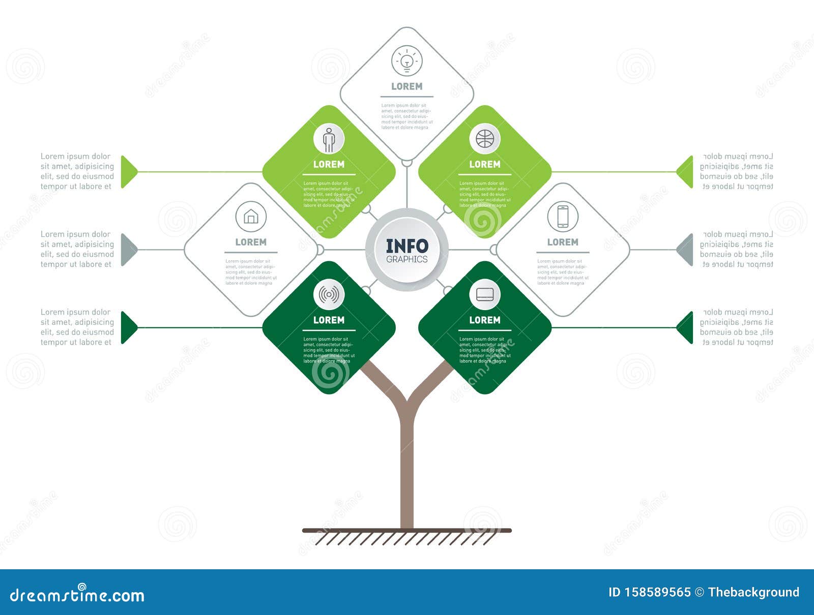 Vector Infographic of Technology or Education Process with 4 or 7 ...